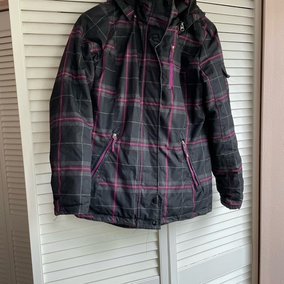 ZeroXposur | Jackets & Coats | Zero Xposur Black Purple Plaid Snow ...